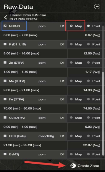 Creating Zones from Soil Sample Data – AgVerdict Help Page