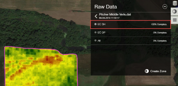 Creating Zones from Veris Data – AgVerdict Help Page