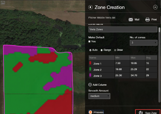 Creating Zones from Veris Data – AgVerdict Help Page