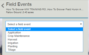 Field Events – AgVerdict Help Page