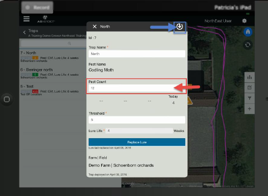 Trap Counting – AgVerdict Help Page